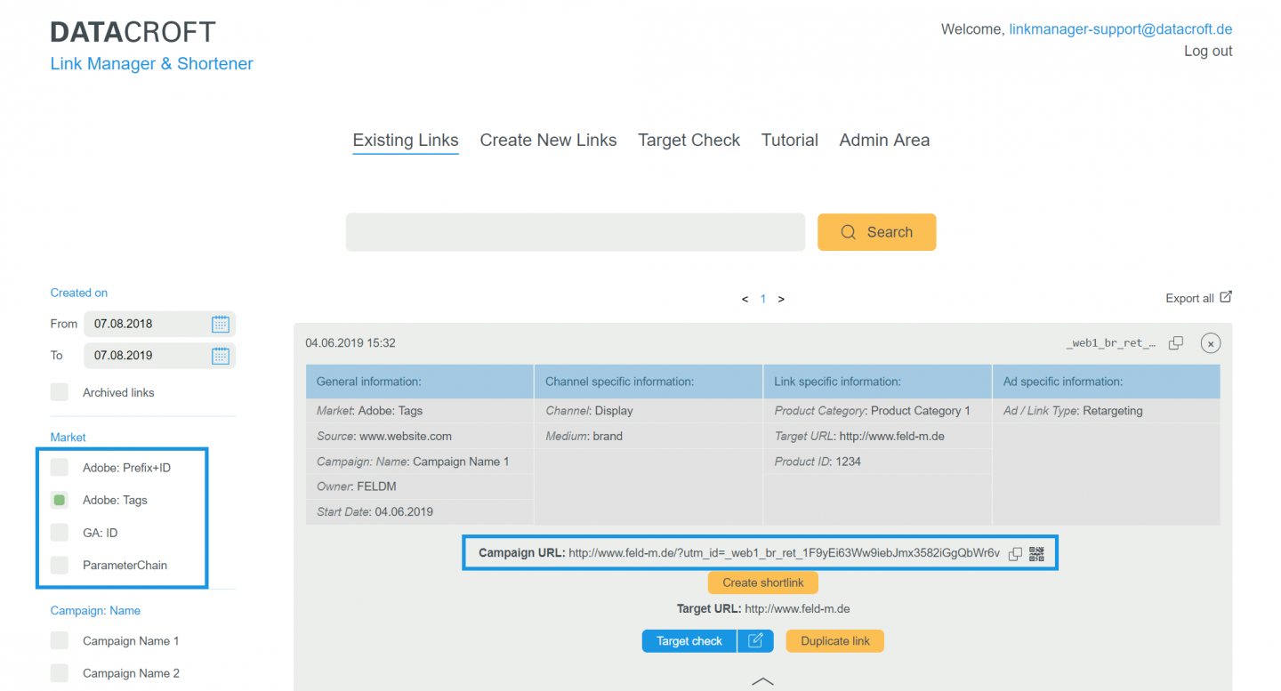 Link Manager - Datacroft
